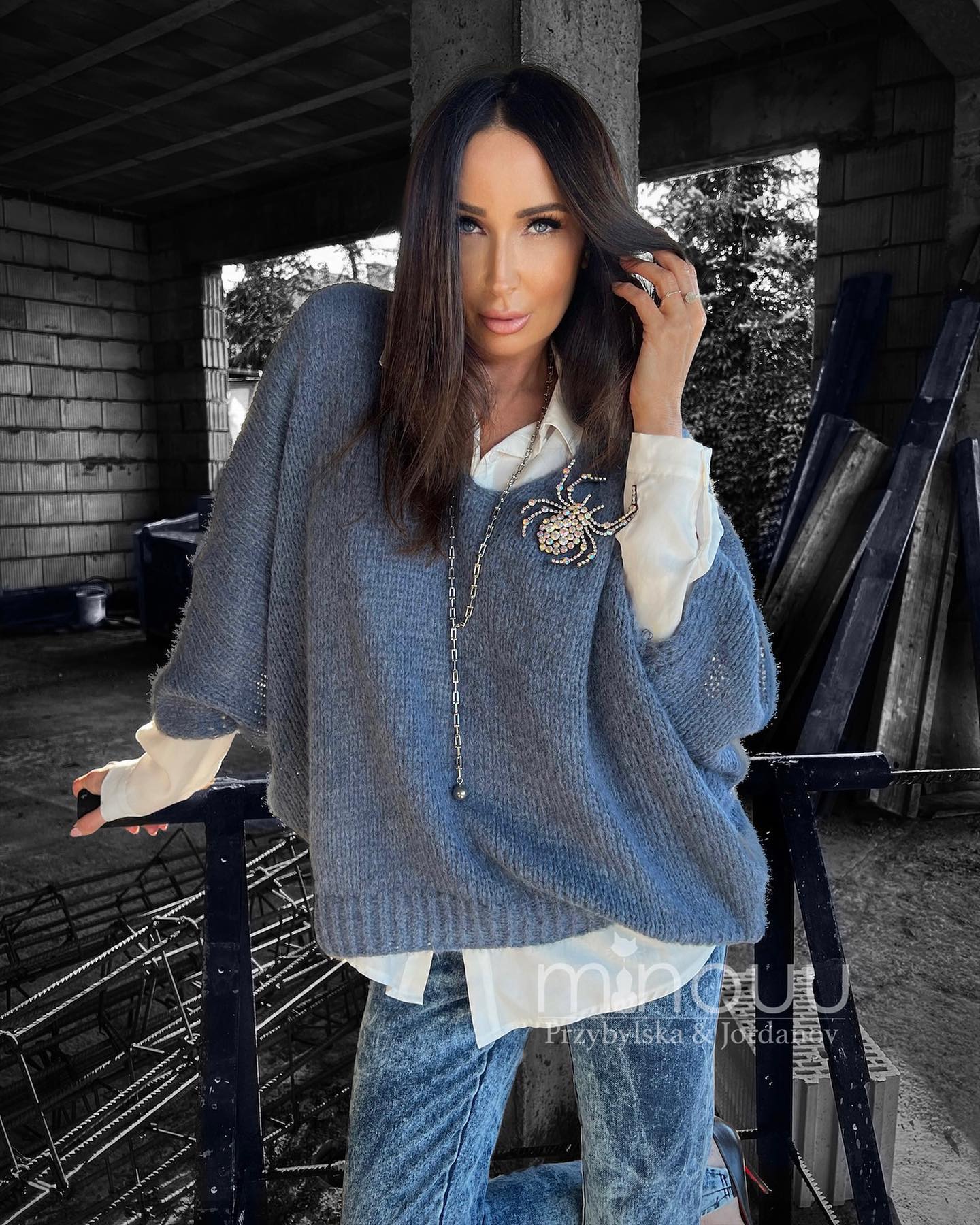 Sweter Adele - kolor śmietanka - Domo Butik